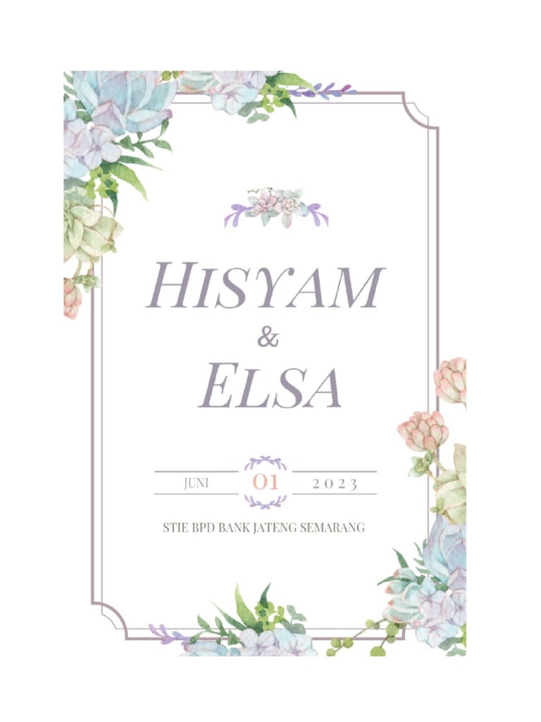 Buku Panduan Acara Pernikahan Elsa Dan Hisyam | PDF