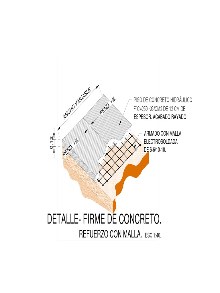 Detalle Firme de Concreto | PDF