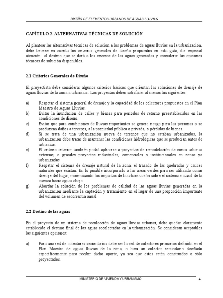 Cap¡tulo 2.- Alternativas tecnicas de solucionVF | PDF | Precipitación | Drenaje
