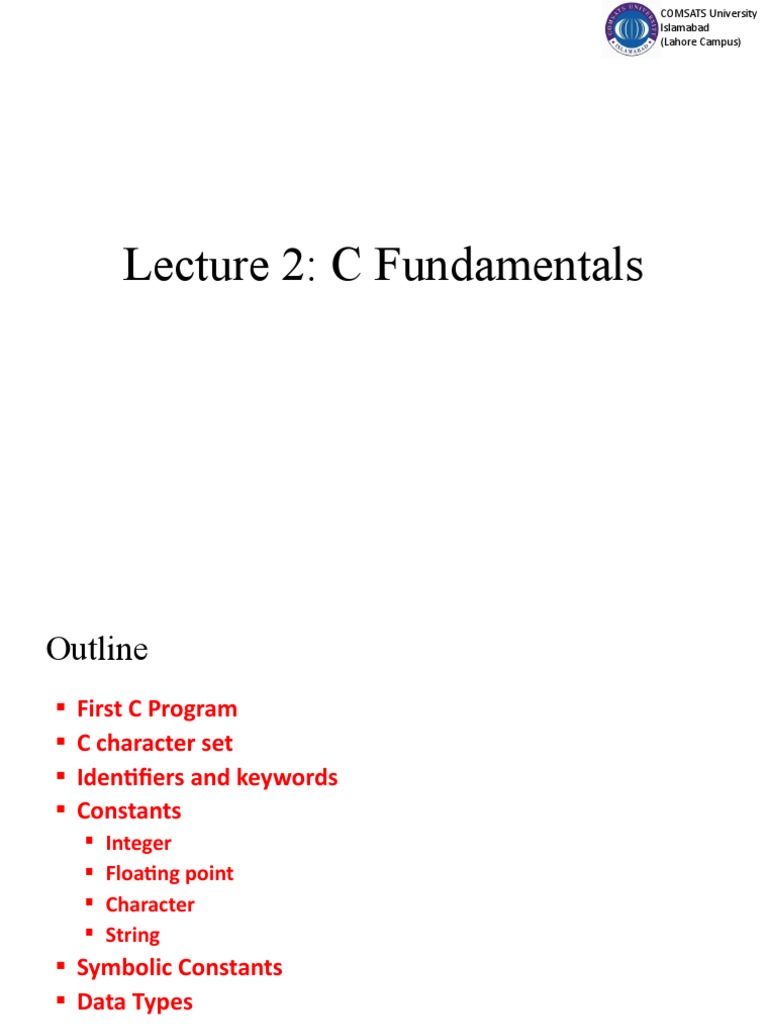 Lecture 2 Pdf Data Type Integer Computer Science