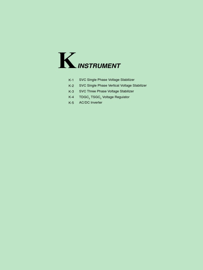 K Instrument | PDF | Mains Electricity | Power Inverter