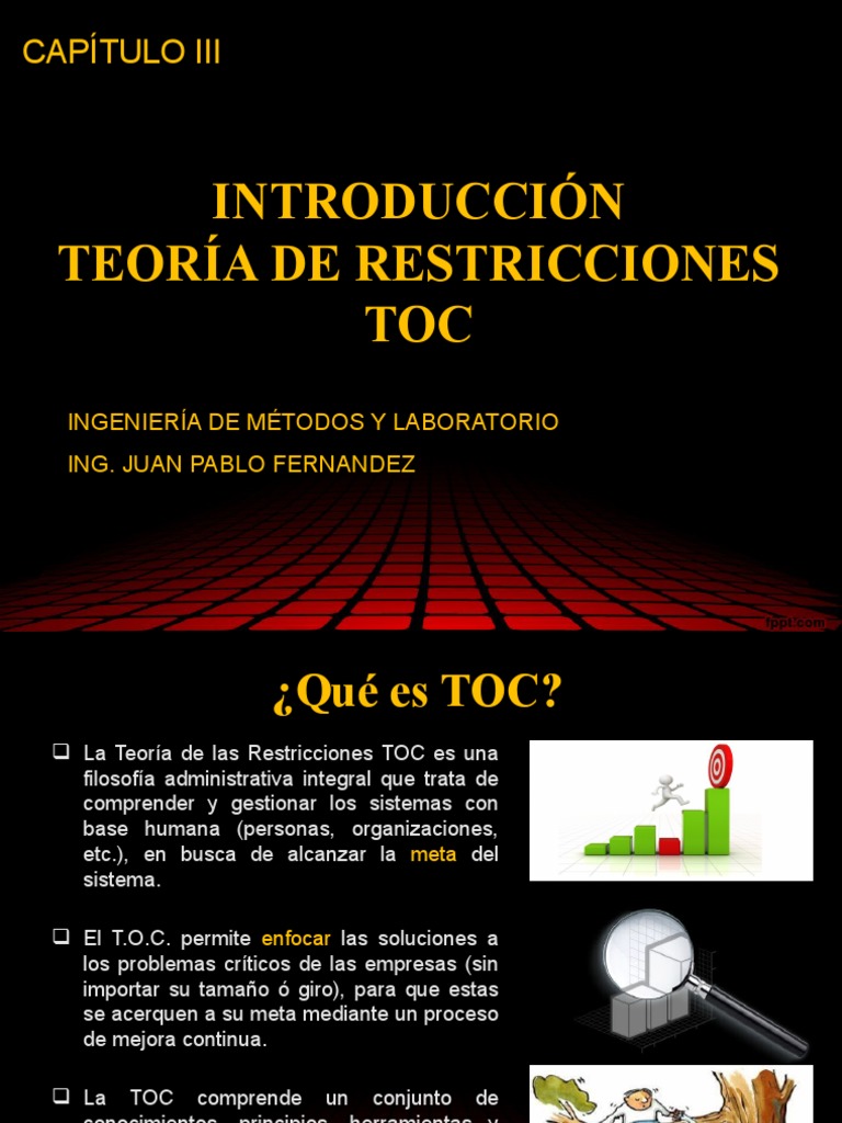 CAP. 3 Introduccion TEORÍA DE RESTRICCIONES | PDF | Economias | Business