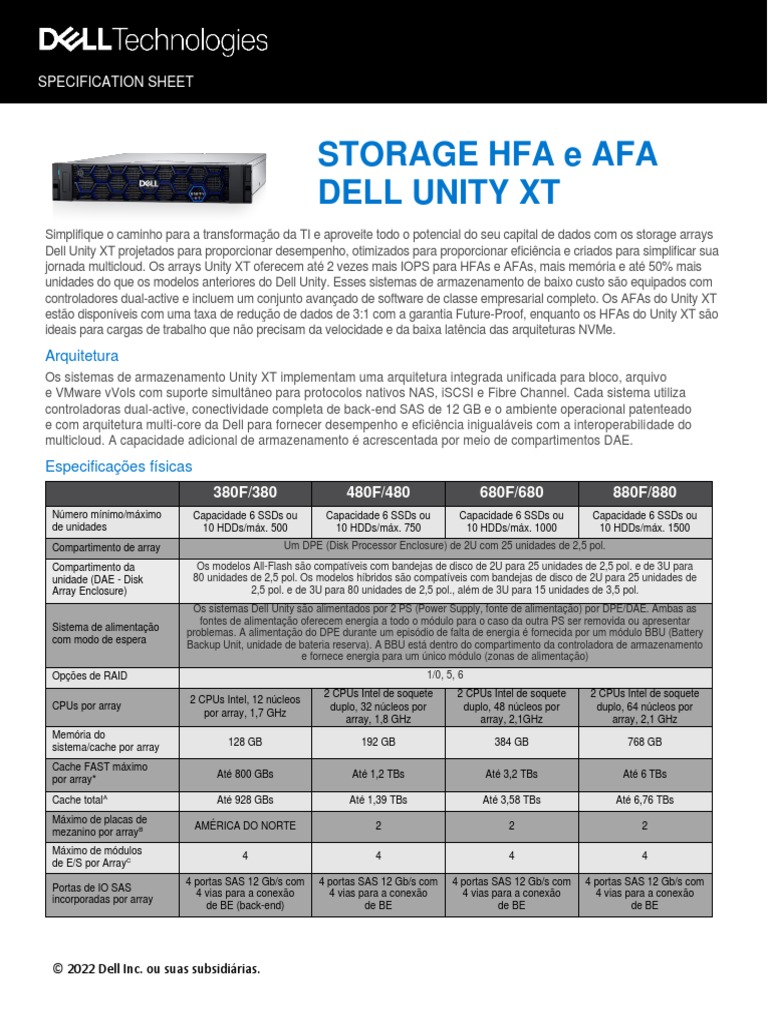Dell Unity XT Storage Arrays | PDF