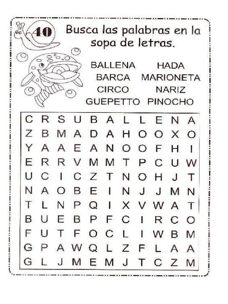 SOPAS DE LETRAS | PDF