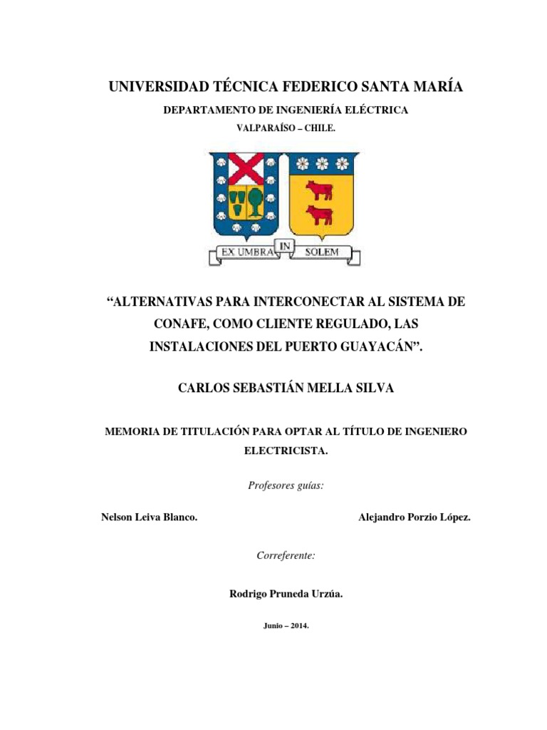 Memoria Carlos Mella v1 | PDF | Minería | Generador eléctrico