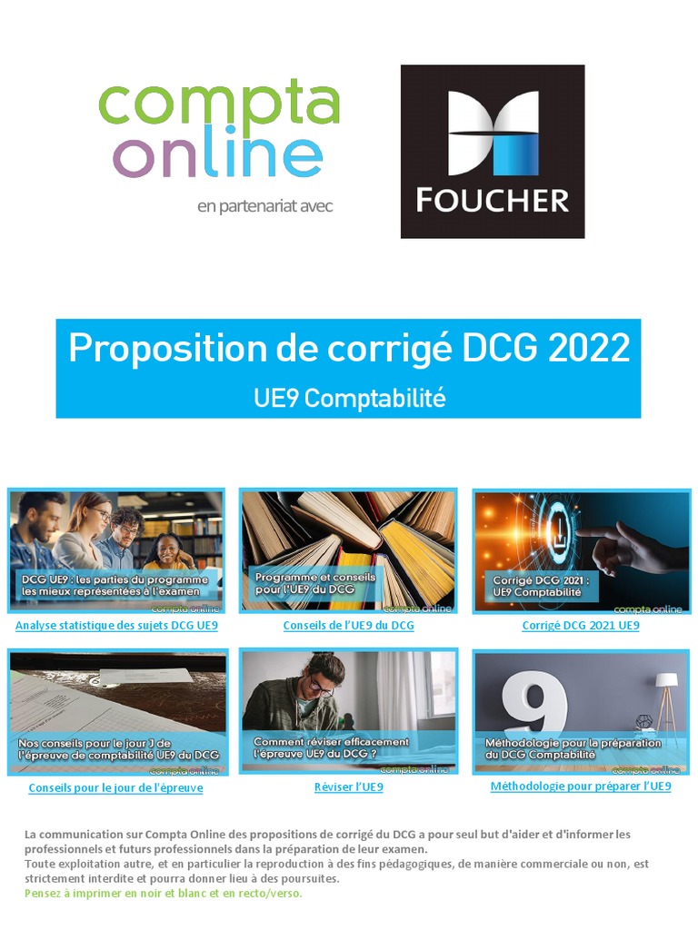 Corrige DCG 2022 Ue9 VF | PDF