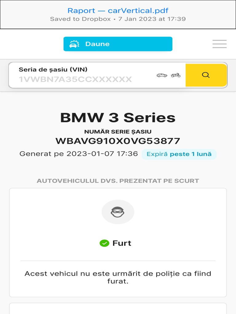 Raport - Carvertical | PDF