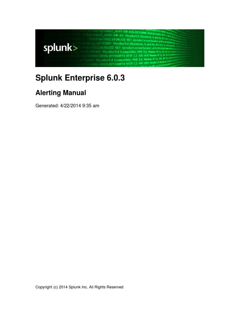 Splunk-6 0 3-Alert | PDF