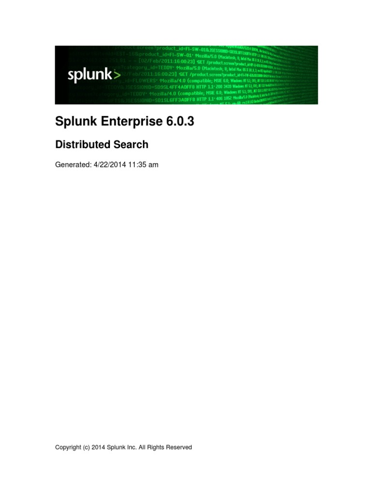 Splunk-6 0 3-DistSearch | PDF | Database Index | Directory (Computing)