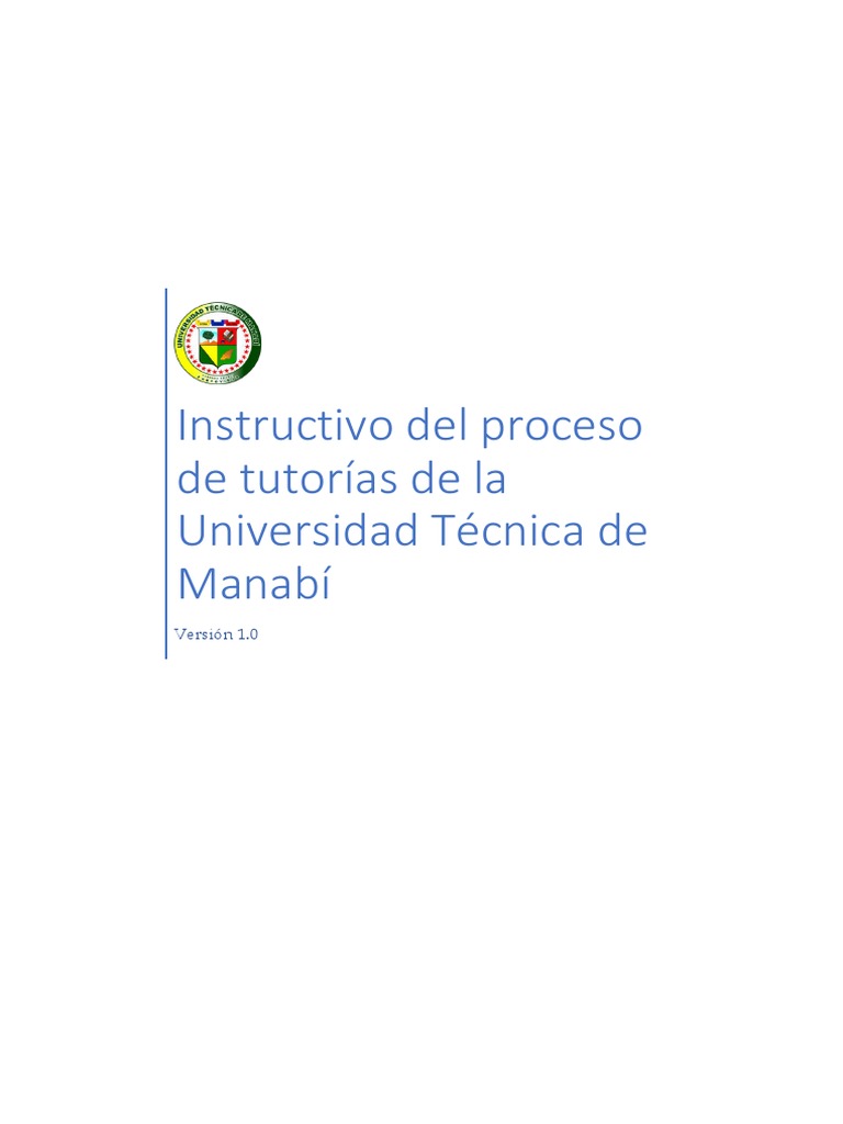 Instructivo de Las Tutorias UTM 2018 v1 | PDF | Maestros | Educación más alta