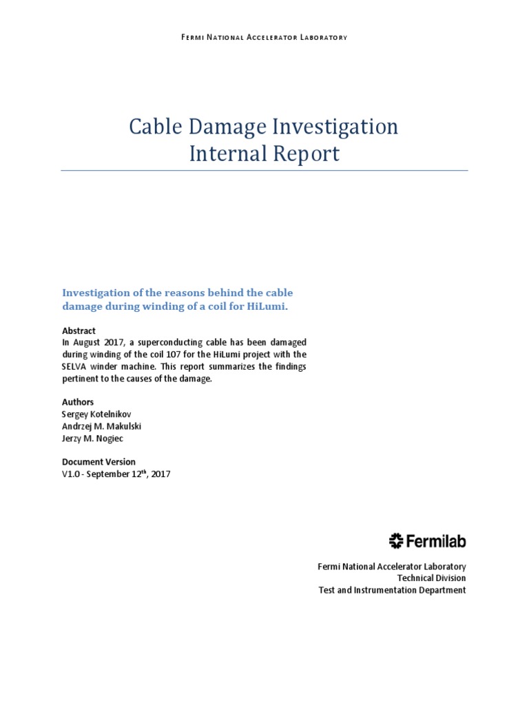 Cable Damage Report | PDF | User Interface | Computing