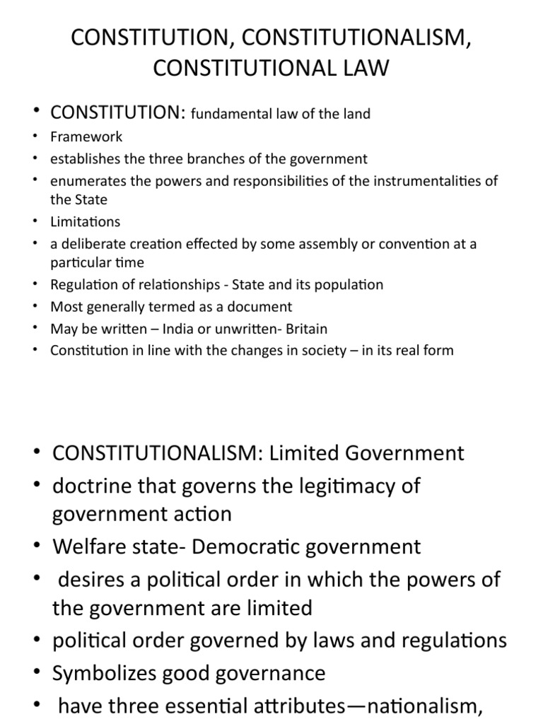 Constitution Constitutionalism | PDF