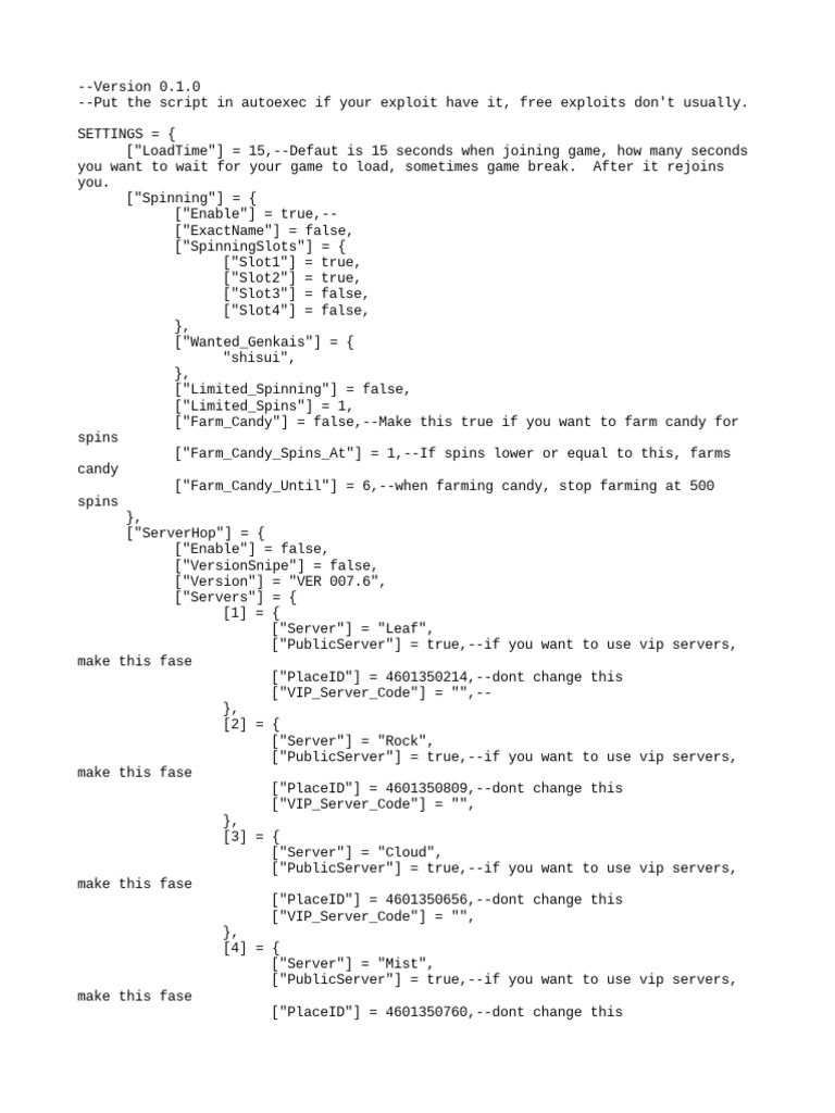 Script Shindo Life Spin | PDF | Hypertext | Cyberspace