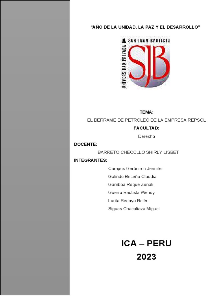 Caso Repsol | PDF | Petróleo | Derrame de petróleo