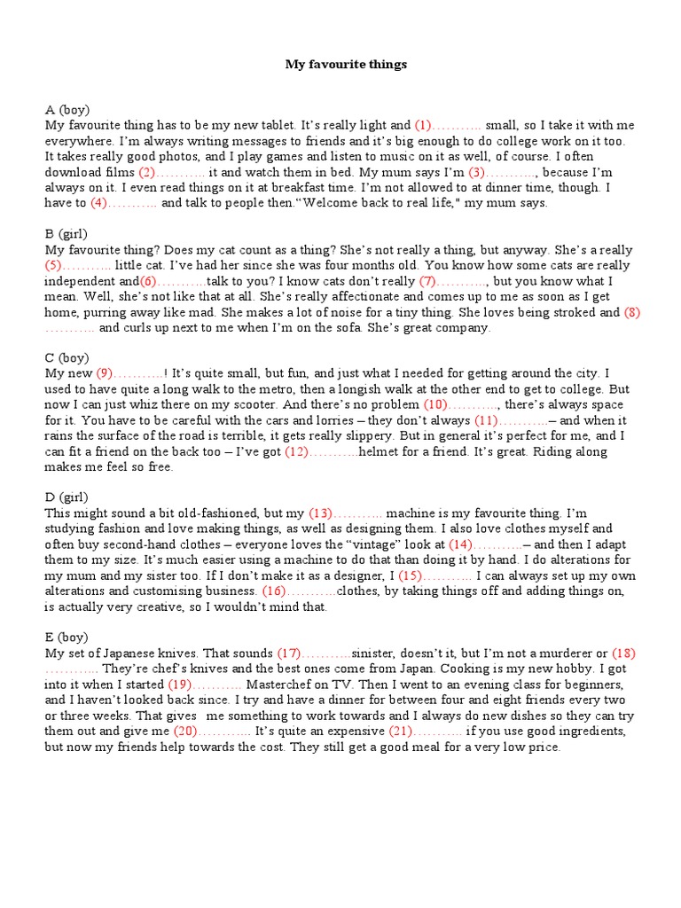 My Favourite Things | PDF