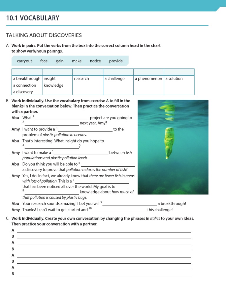 Verb-Noun Pairings for Discoveries | PDF | Language Arts & Discipline ...