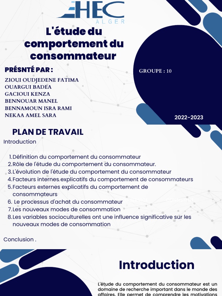 Étude du Comportement Client 2023 | PDF | Consommateurs | Commercialisation