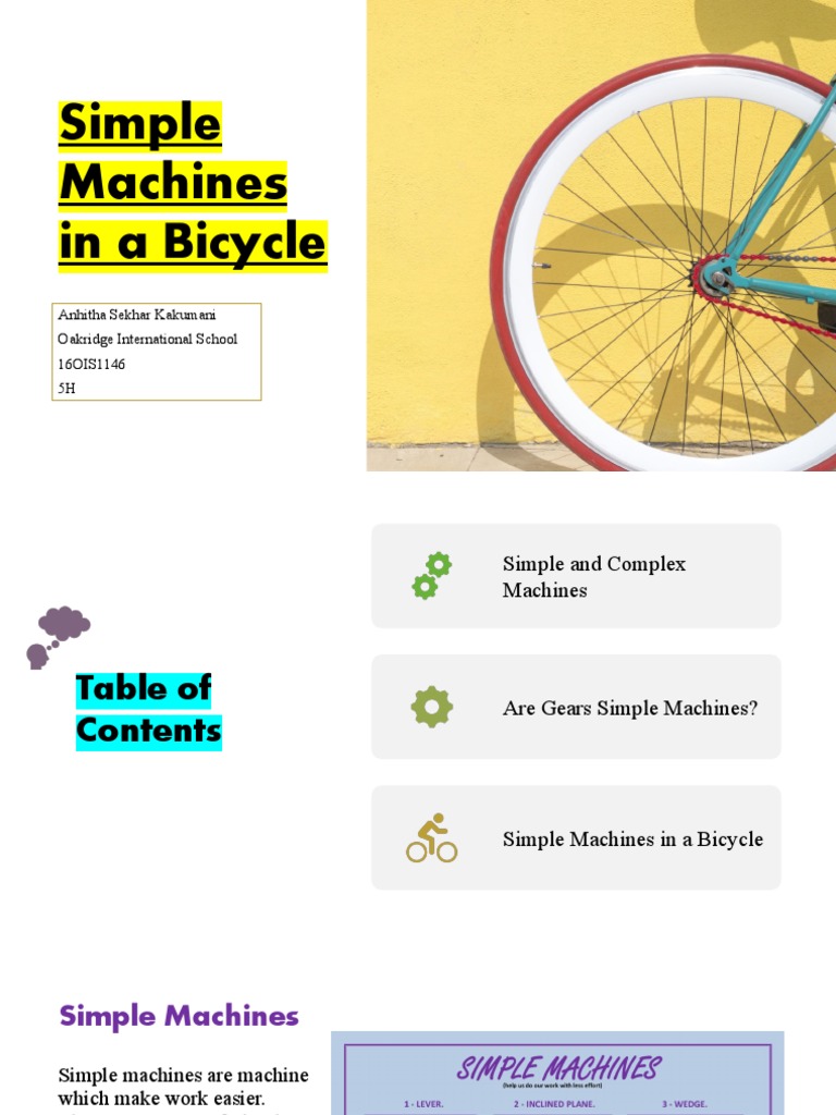 Simple Machines in Bicycles Explained | PDF