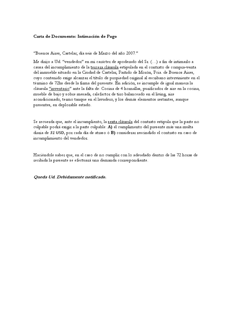 Carta de Documento | PDF