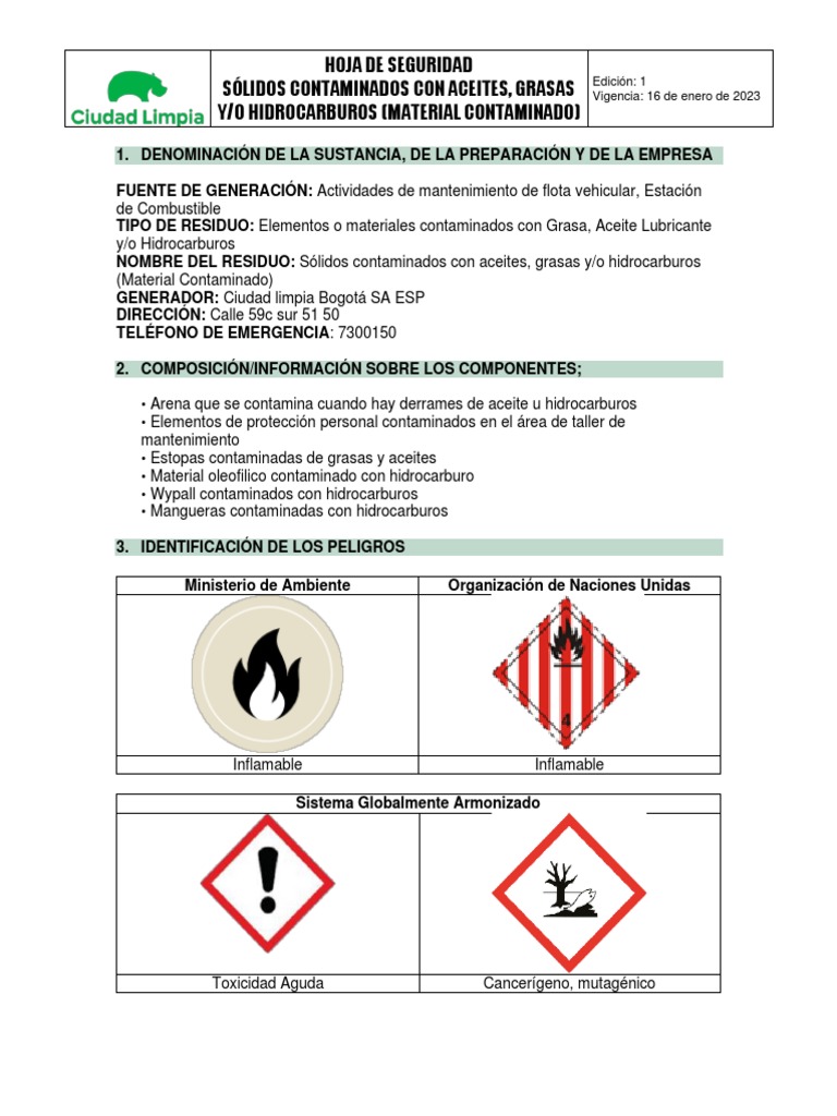 7. Slidos Contaminados Material Contaminado (4) | PDF