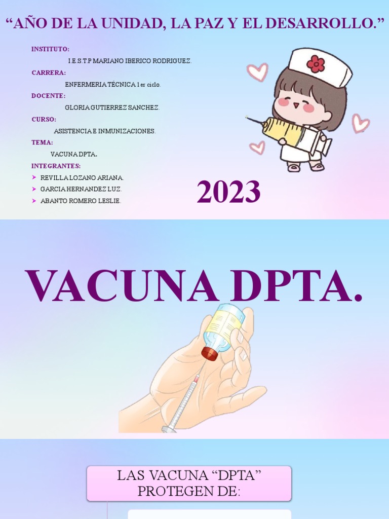 Vacuna Dpta | PDF | Epidemiología | Medicina