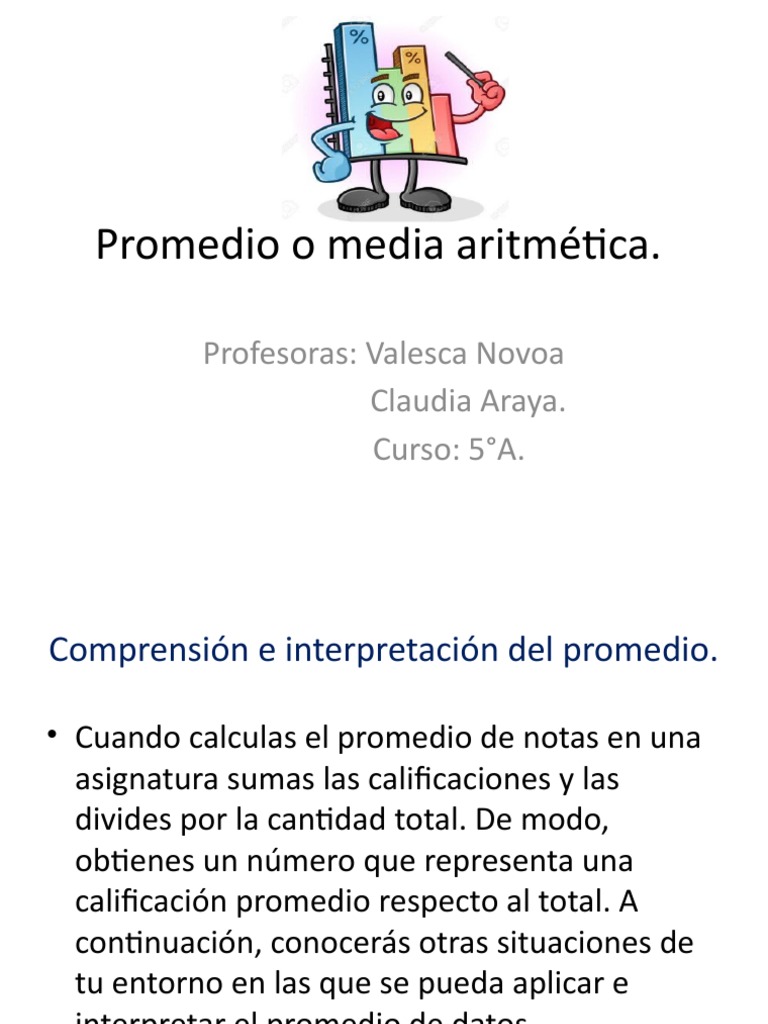 Promedio o Media Aritmética 5°A | PDF