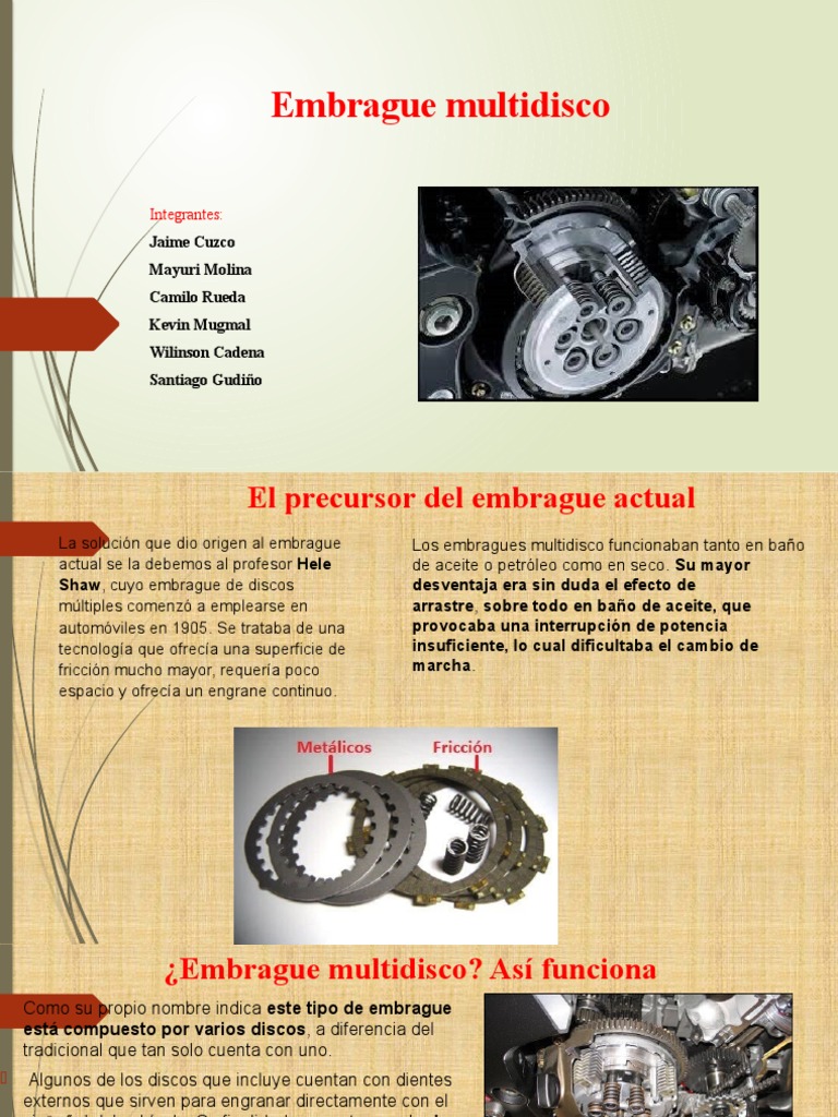 Embrague Multidisco | PDF | Embrague | Ingeniería mecánica