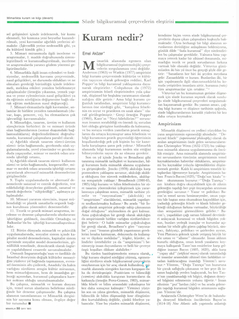 Kuram Nedir Emel Aközer | PDF