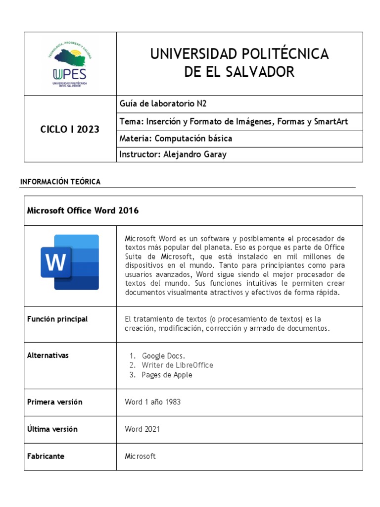 Practica N2 Computación Básica | PDF | Microsoft Word | Microsoft Office