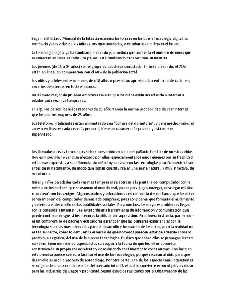 A Medida Que Aumenta La Influencia de La Tecnología Digital | PDF ...