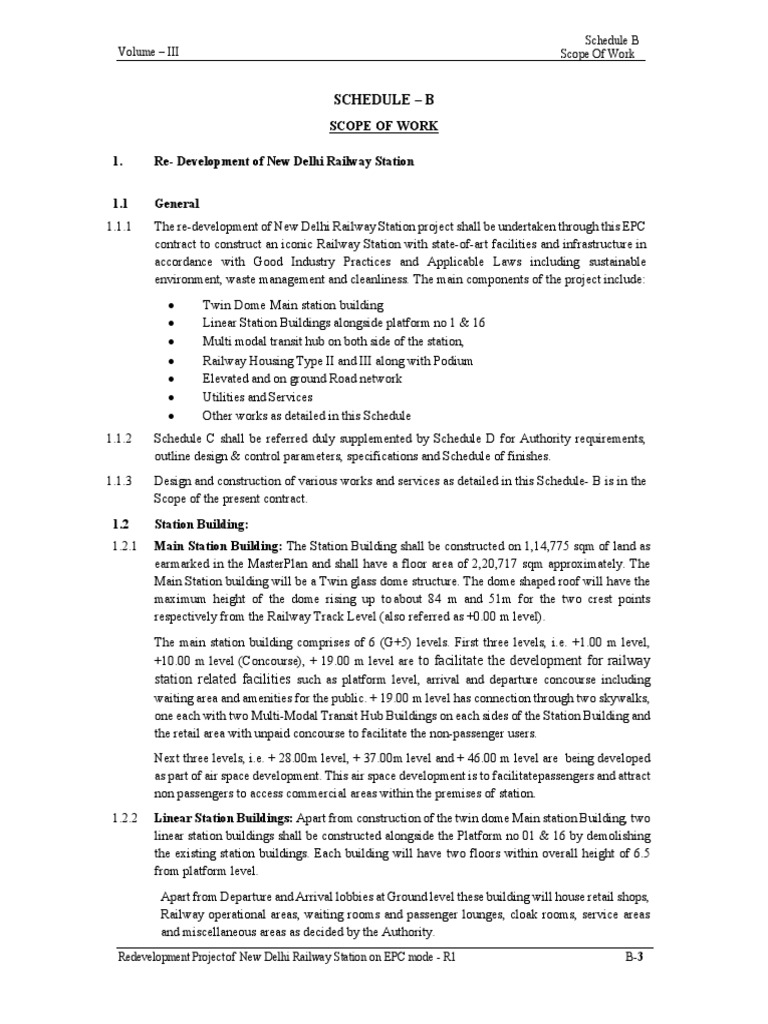 Scope of Work - PMC New Delhi Railway Station Redevelopment Project ...