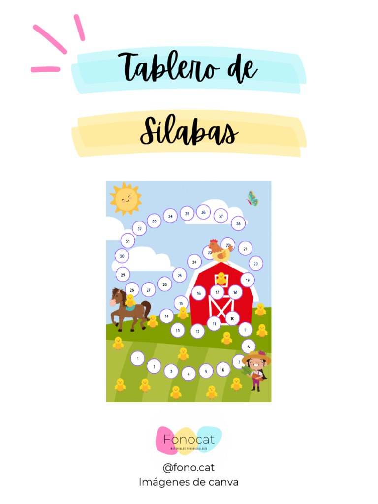 Tablero de Sílabas (Juego Colaborativo) | PDF | Psicolingüística | Voz ...