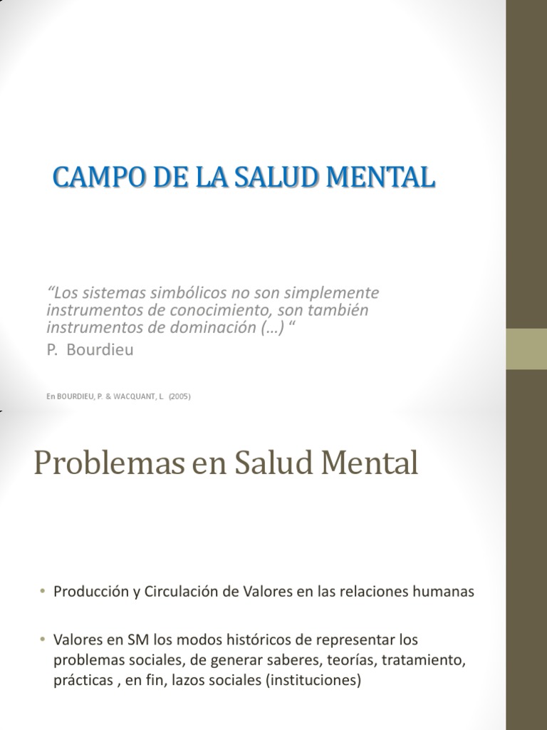 Cinco Elementos Del Campo SM | PDF | Salud mental | Mente