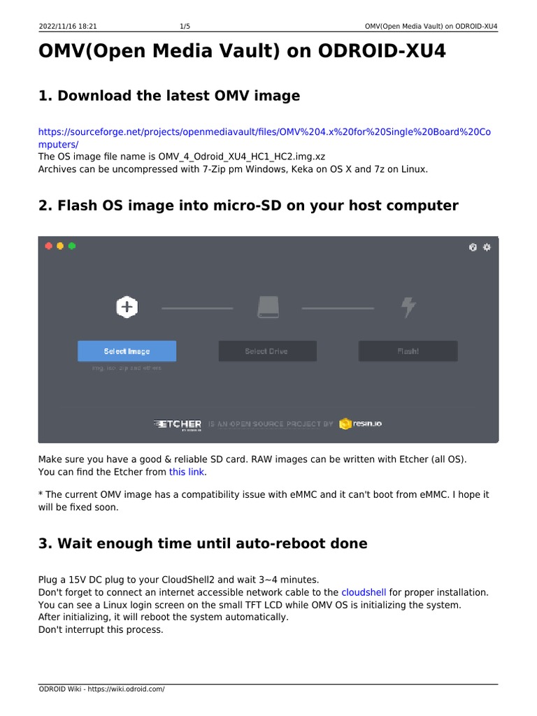 Omv Open Media Vault On Odroid-Xu4 | PDF