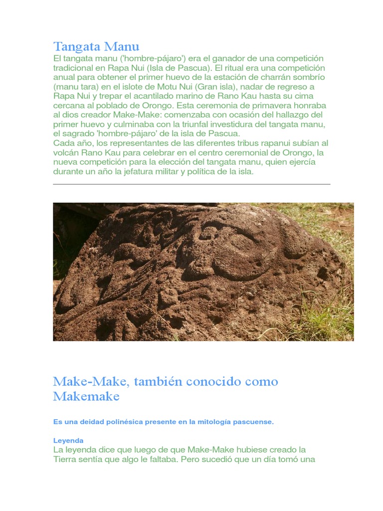 Tangata Manu y Otros | PDF