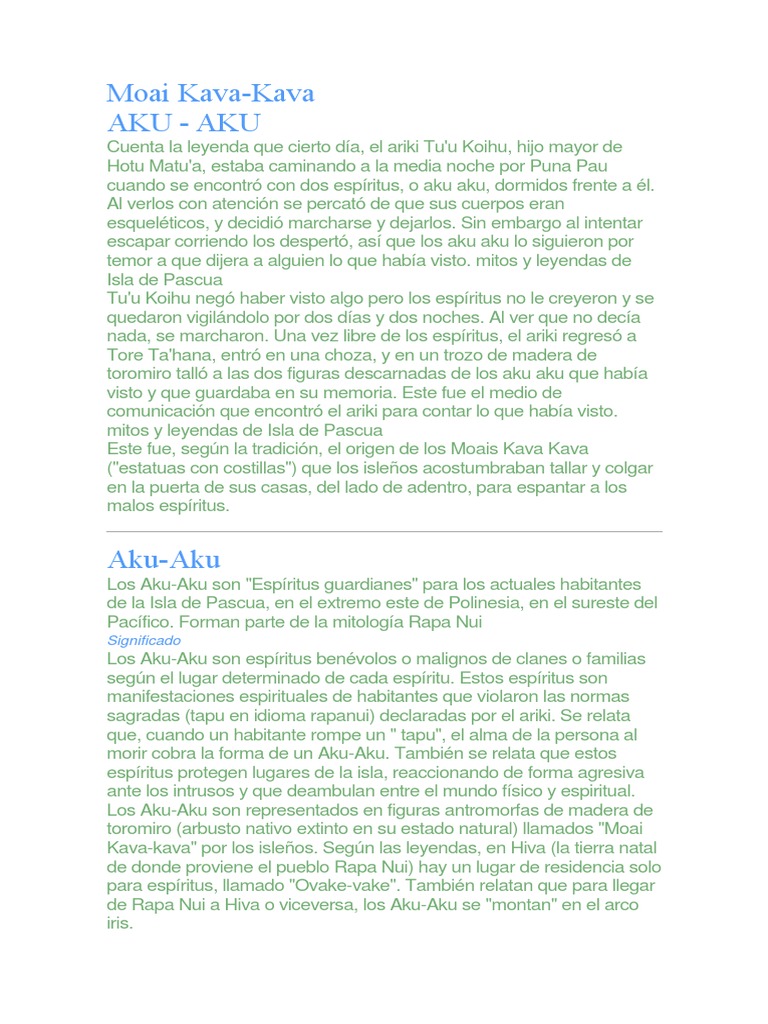 Moai Kava | PDF | Polinesia