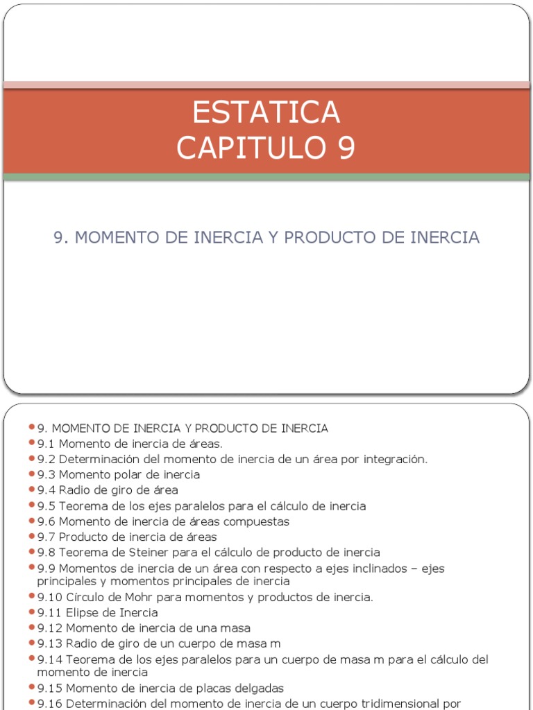 Cap 9 Momento de Inercia y Producto de Inercia | PDF