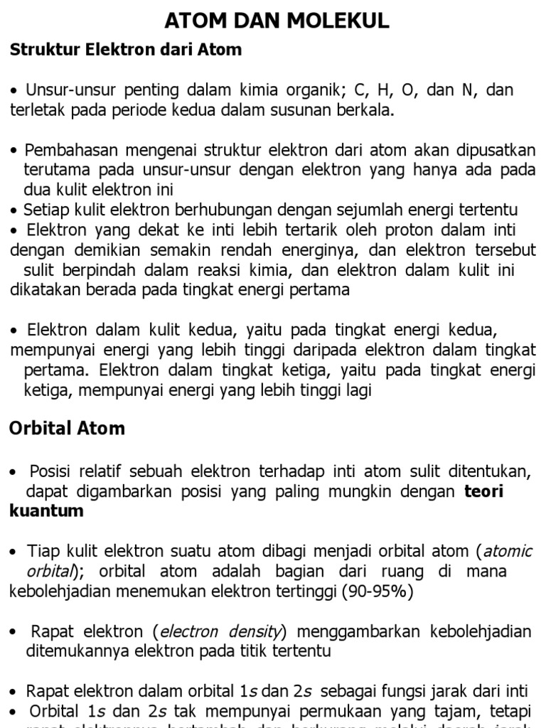 Atoms and Molecules | PDF