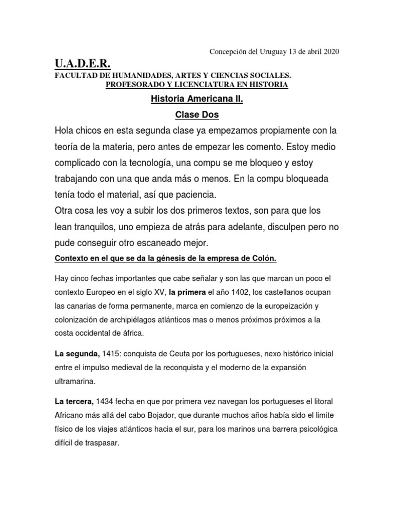 Clase Dos Americana. | PDF | Portugal | Europa