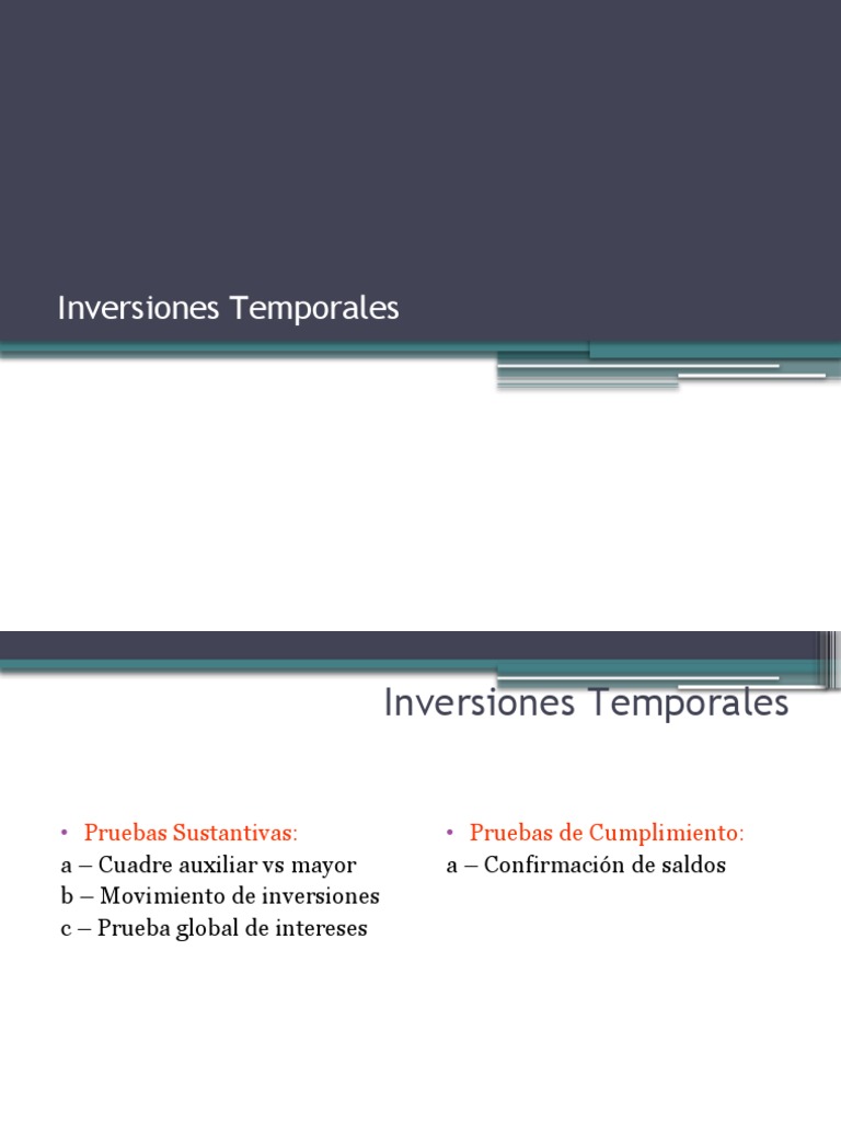 Inversiones Temporales | PDF
