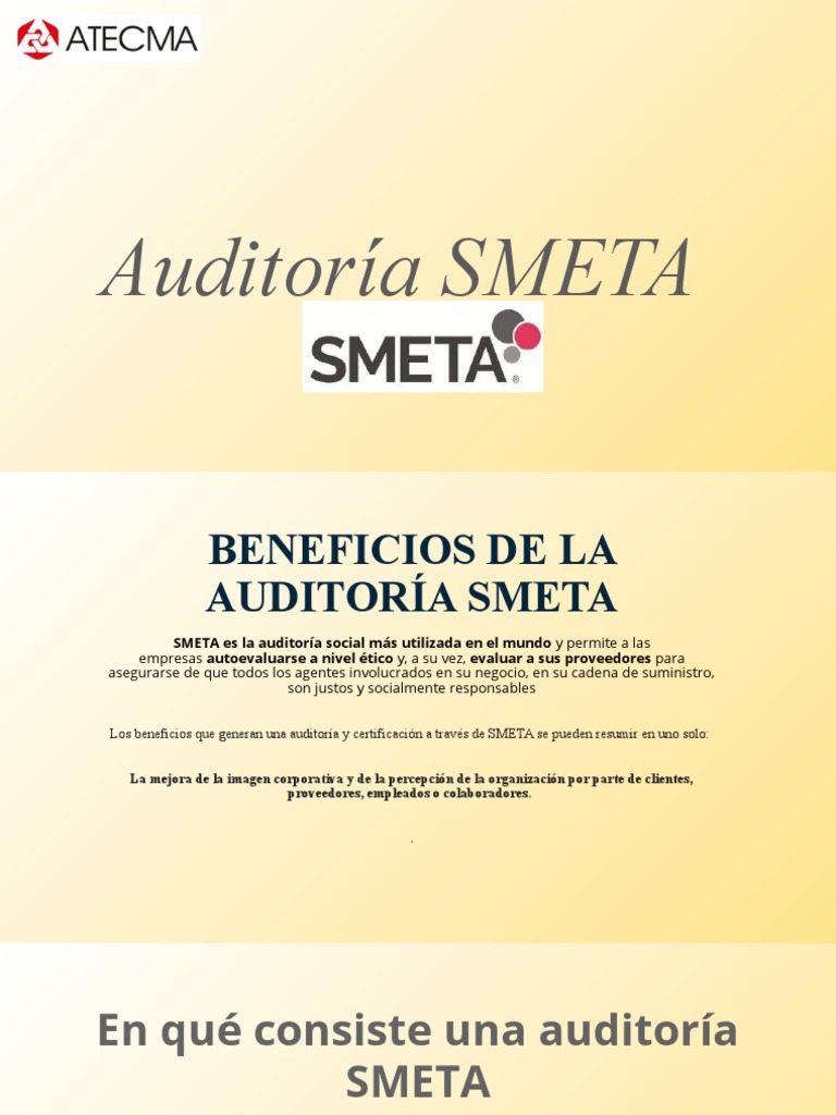 Auditoria SMETA | PDF