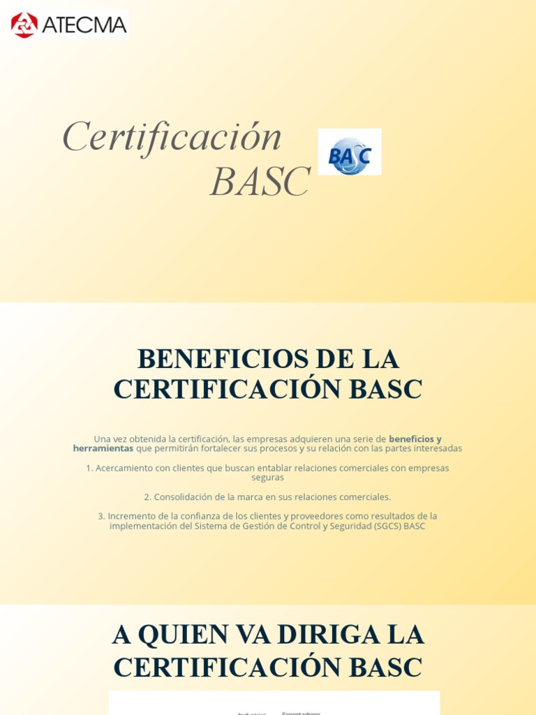 Certificación BASC | PDF