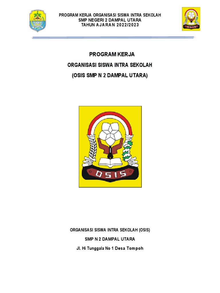 Program Kerja Osis | PDF