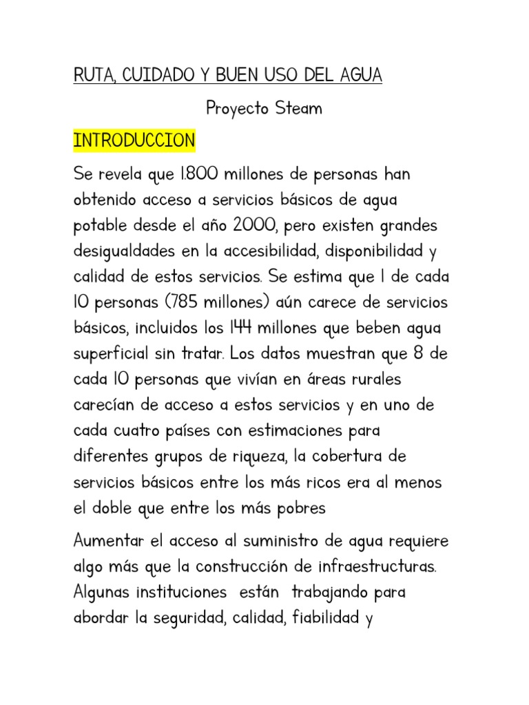 Informe | PDF | Agua | Sustentabilidad