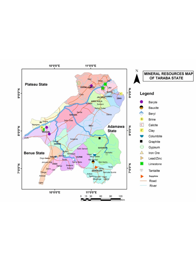 Taraba State Mineral Resource Map | PDF