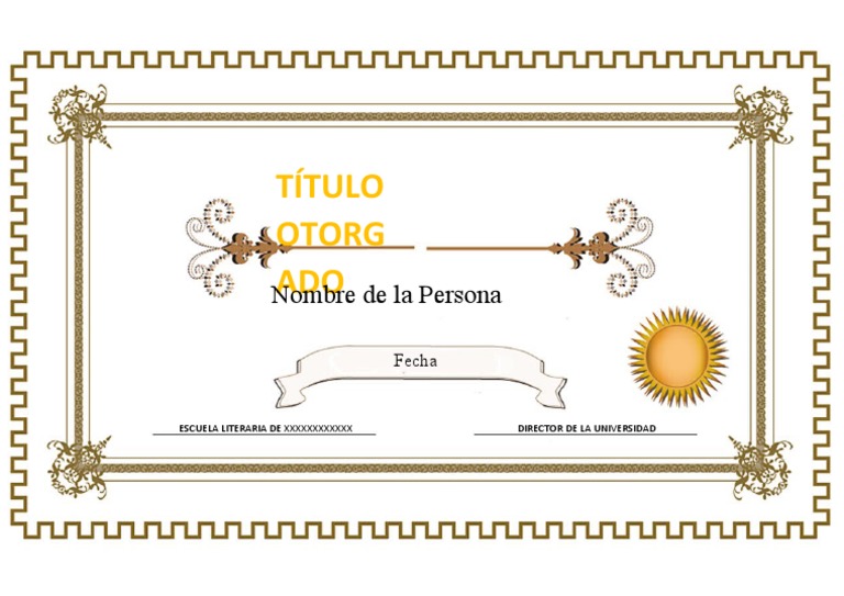 Plantillas Diplomas Word | PDF