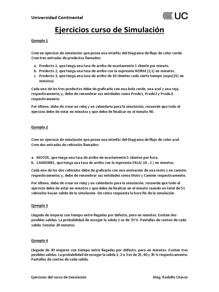 Ejercicios de Simulación | PDF | Color