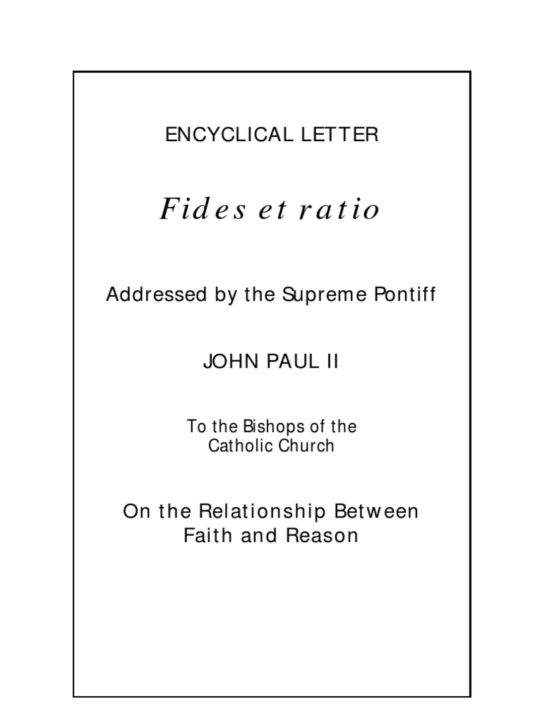 Fides Et Ratio | PDF