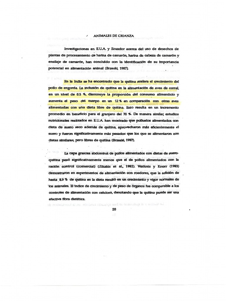 Quitina en Animales de Crianza | PDF | Ciencia y matemáticas