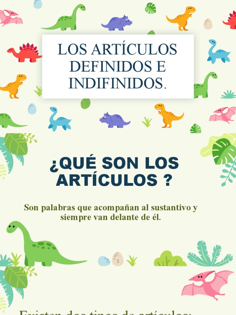 Artículos Definidos e Indefinidos para Niños | PDF